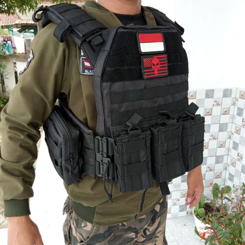 Jual body vest black mamba / body vest militer / rompi brimob / rompi ...