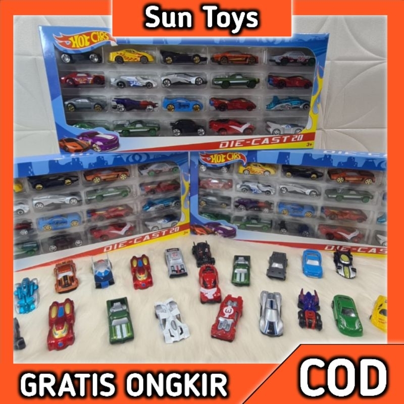 Jual MAINAN MOBIL HOT CARS DIECAST METAL ISI 20PCS - MAINAN DIE CAST ...