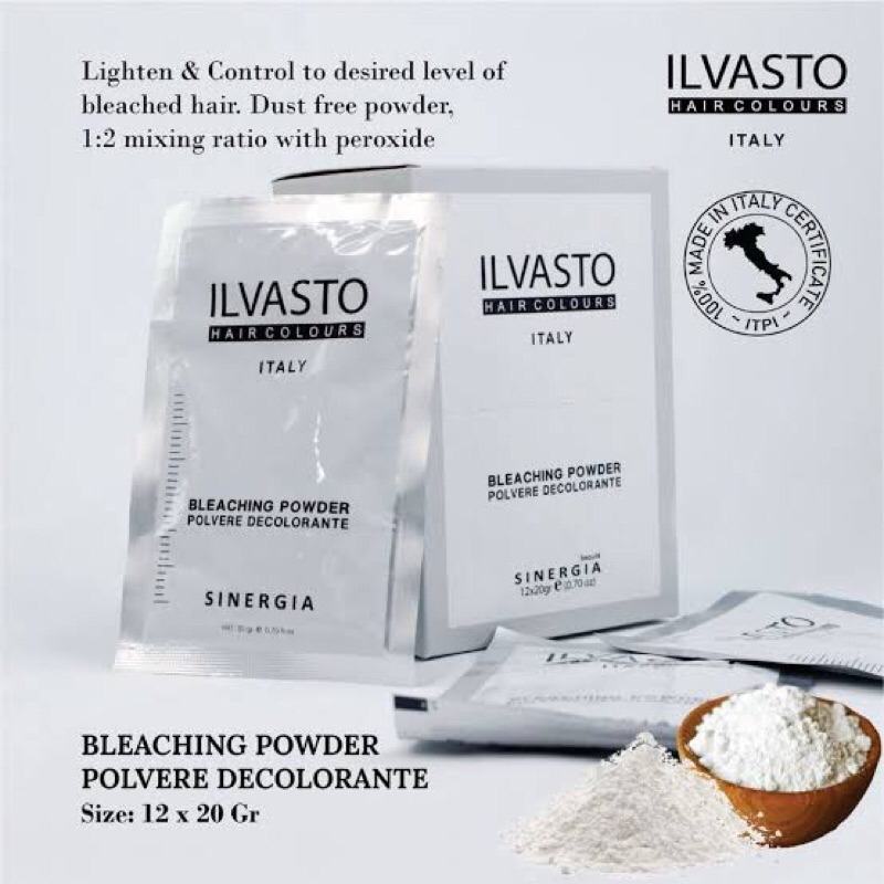 Jual Sinergia Ilvasto Hair Colours Bleaching Powder Sachet 20gr ...