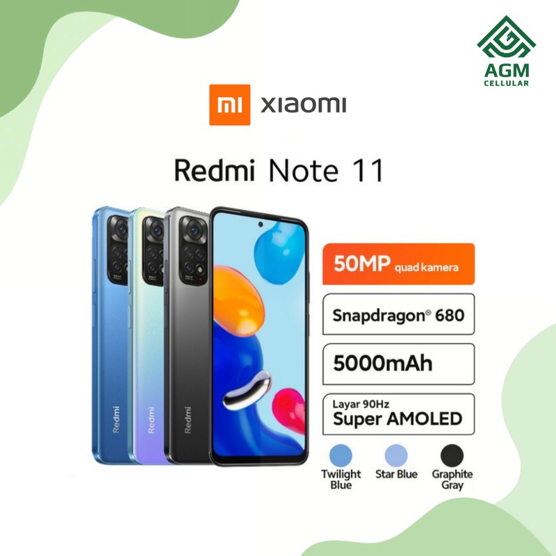 Jual XIAOMI REDMI NOTE 11 RAM 6GB/128GB | 4GB/128GB (Graphite Gray ...