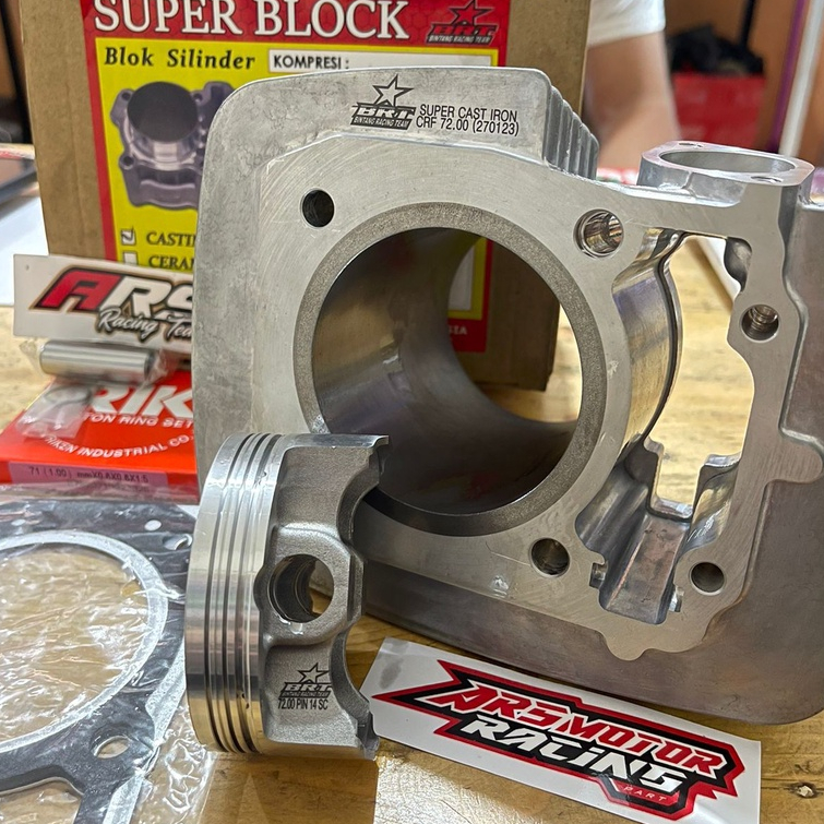 Jual BLOK PISTON BRT CRF 150 GORILLA BORE UP 71.50MM 72MM 74MM 76MM 78MM CASTING IRON FORGED ...