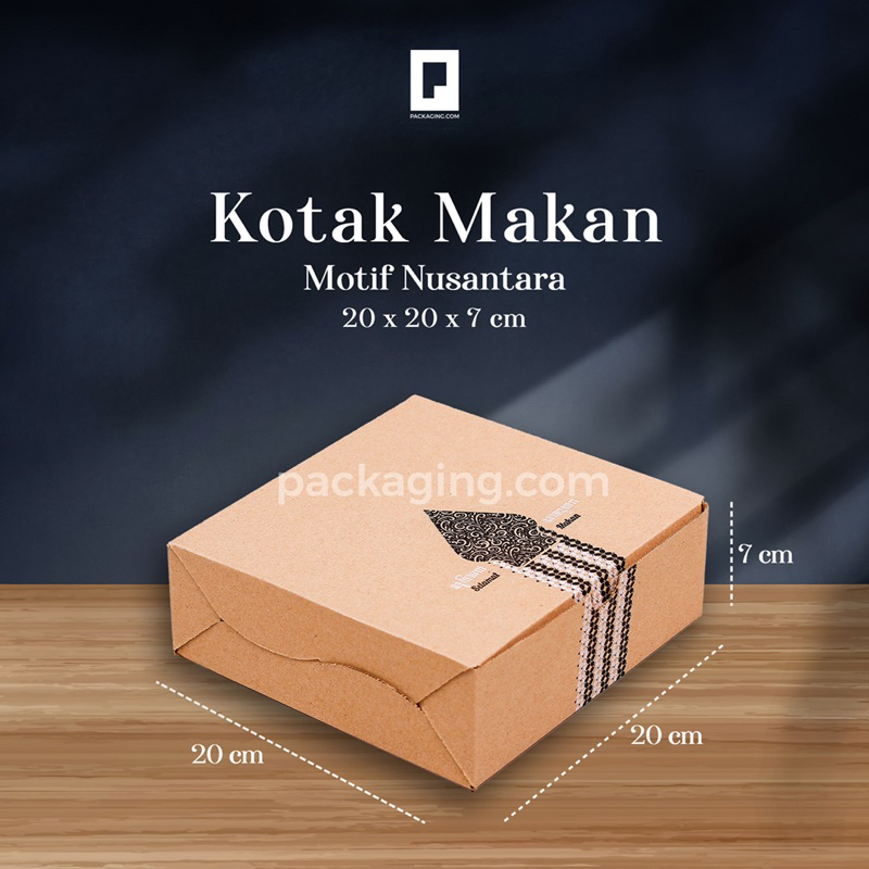 Jual Box Nasi Motif NUSANTARA/Box Nasi uk.20x20x7/Kardus kue/Box Kue ...