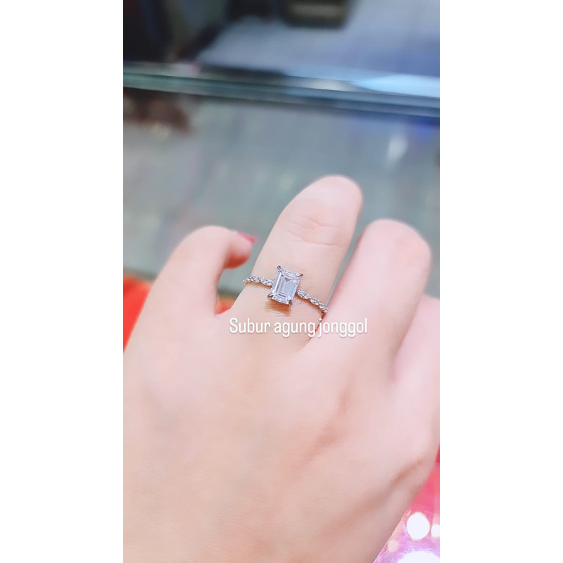 Jual Cincin bottega 8k mas putih asli cantik manis | Shopee Indonesia