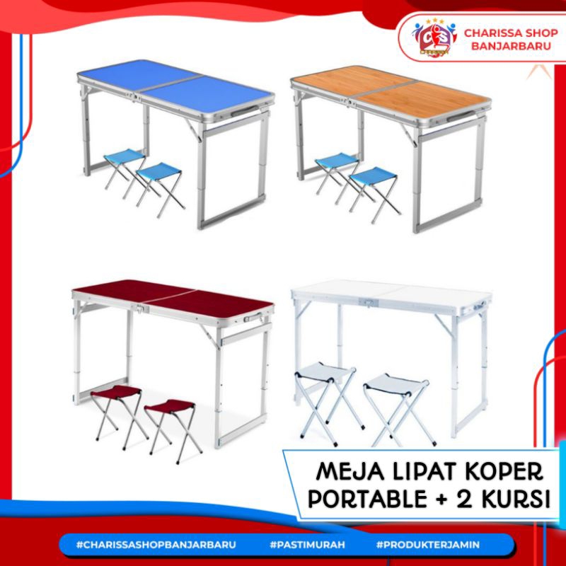 Jual Meja lipat portable | Meja Lipat Koper HPL / Meja Lipat Praktis Serbaguna / Meja Lipat ...