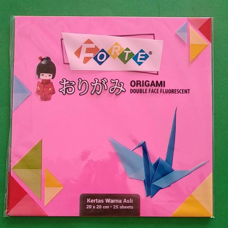 Jual Origami Colour Paper FORTE kertas Lipat 20x20cm Flourescent ...