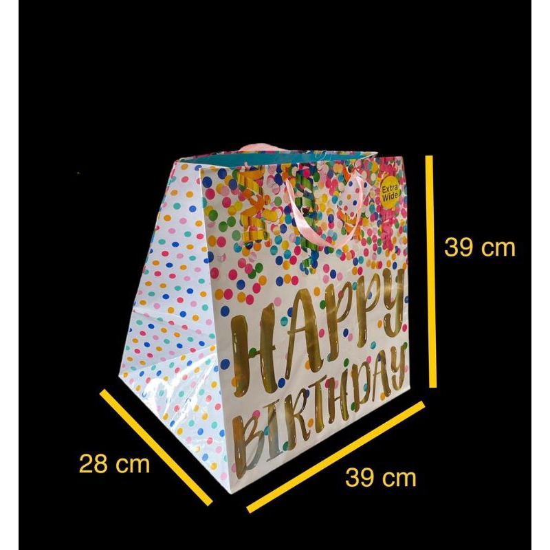 Jual Paper bag HBD Jumbo Putih Tosca | Shopee Indonesia