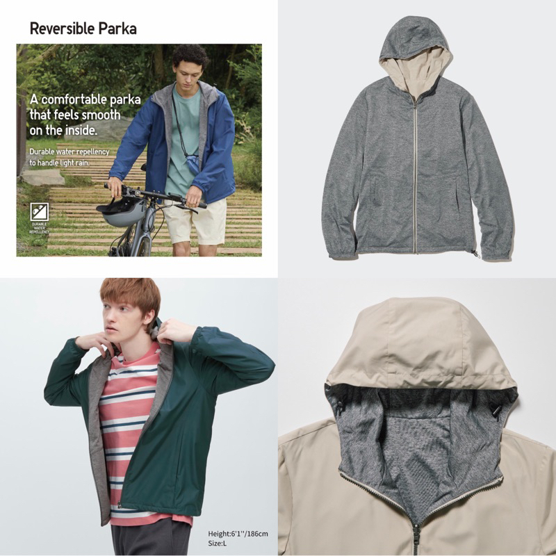 Jual uniqlo jaket parka reversible new original | Shopee Indonesia