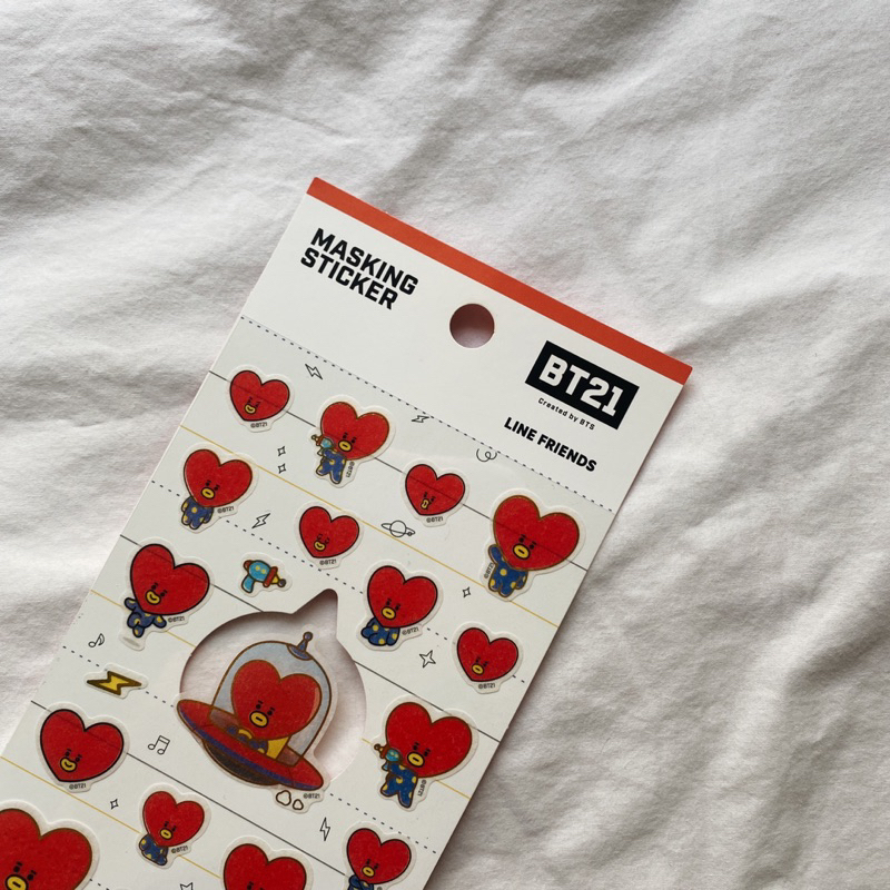 Jual [BT21 READY/OFFICIAL] BT21 Line Friends Masking Sticker - Tata V ...