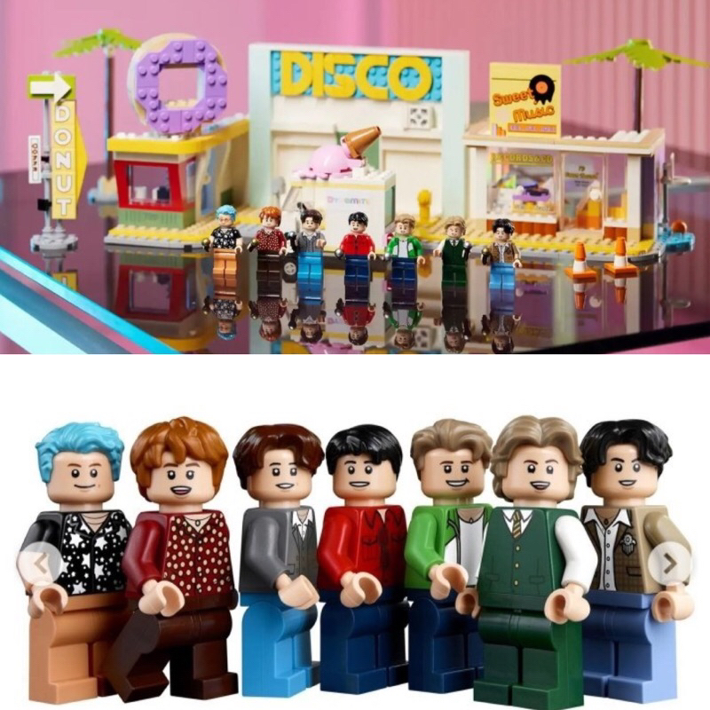 Jual {BOOK} OFFICIAL BTS DYNAMITE LEGO SET FIGURE BTS LEGO BRICK DOLL ...