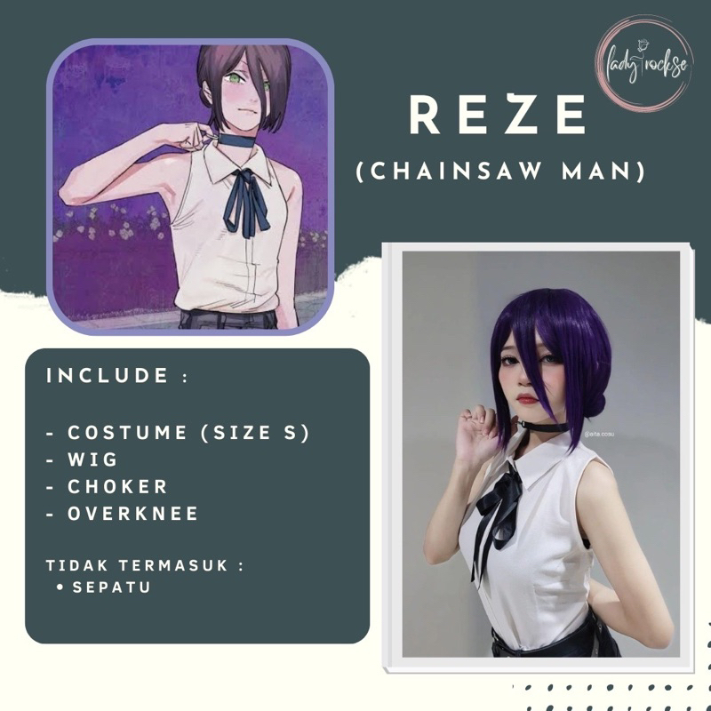 Jual Rental Sewa Cosplay Reze Chainsaw Man Costume | Shopee Indonesia