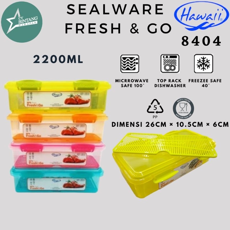 Jual HAWAI Tempat Ikan SEALWARE FRESH & GO 22OOML 8408 | Shopee Indonesia