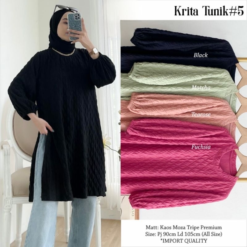 Jual moc krita tunik santai cantik santai kuliah | Shopee Indonesia