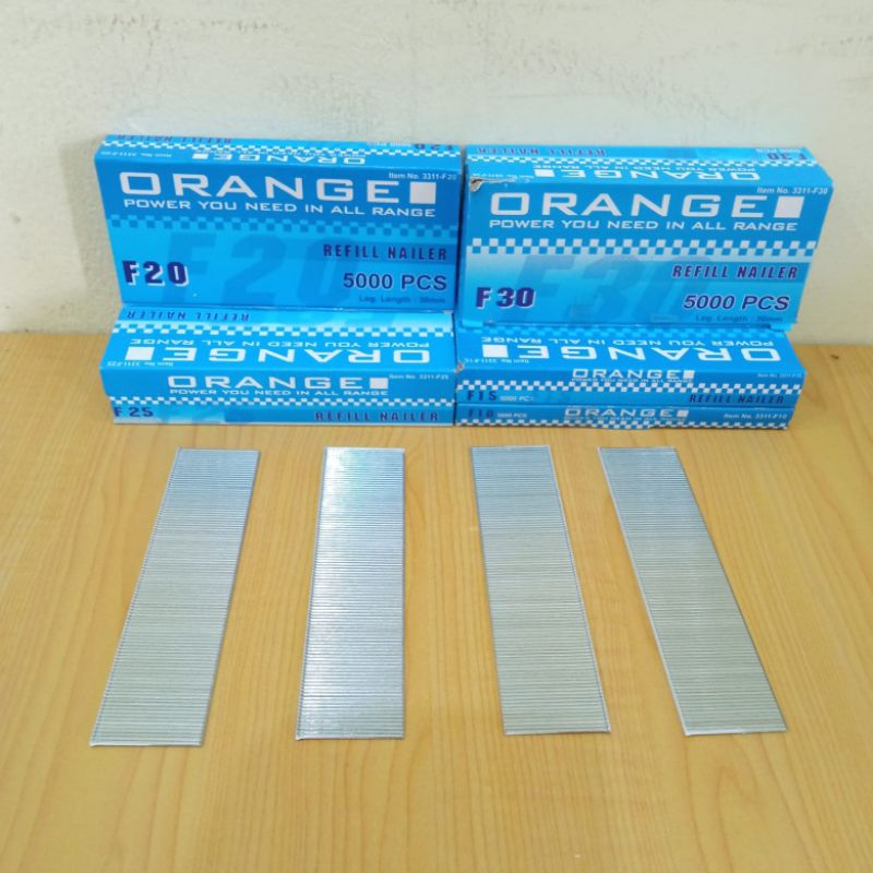 Jual ORANGE Isi Paku Tembak F10 F15 F20 F25 F30 Refil Air Nailer F30 ...