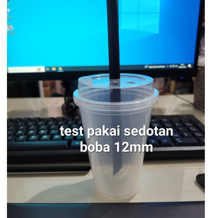 Jual Cup PP Injection 360ml 12oz Flat l Gelas Plastik Boba Cheese Tea ...