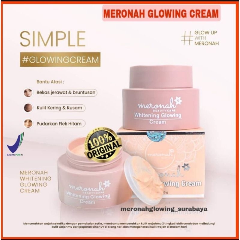Jual Meronah Whitening Glowing Cream Original 100% | Shopee Indonesia