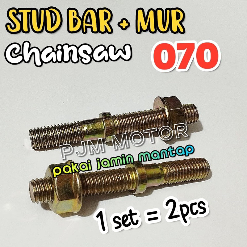Jual 070 Stud plus nut bar Baut dan mur parangan mesin chainsaw senso ...