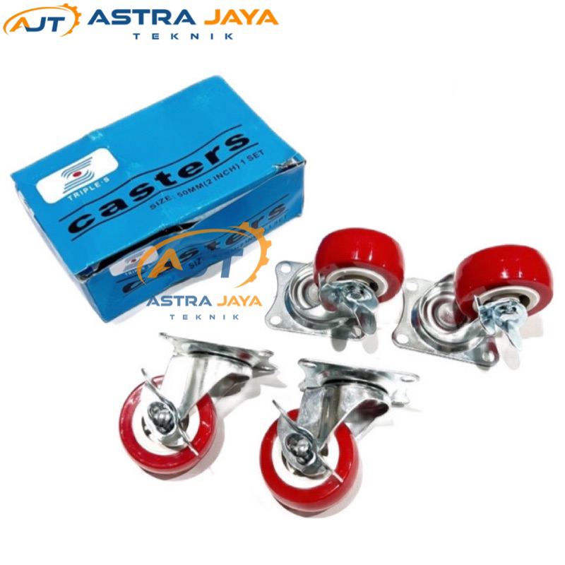 Jual Roda Castor 2” isi 4pcs Roda Hidup Nylon Etalase Troly Meja Kursi ...
