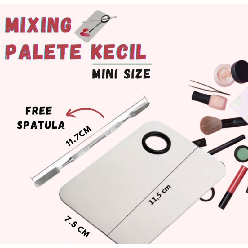 Jual Mixing Pallete Kecil Stainless Steel Alat Pencampur Makeup Kecil ...