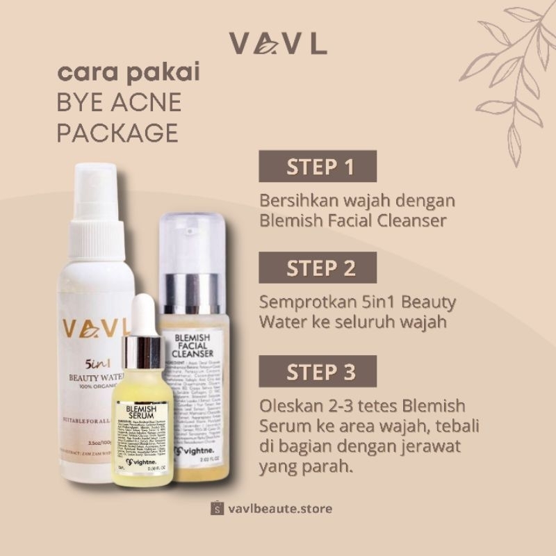 Jual VAVL BEAUTY BYE Acne basic package (bw, blemish serum, fw) | Shopee Indonesia