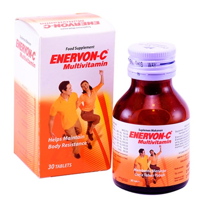 Jual Enervon-C / Enervon C Botol 30 Tablet - Multivitamin Vitamin C & B ...