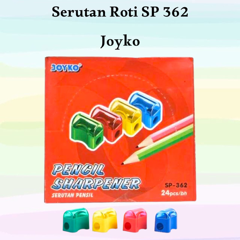 Jual Serutan/Pengserut/Rautan Pensil Roti Joyko SP-362 (Pak 24 pcs ...