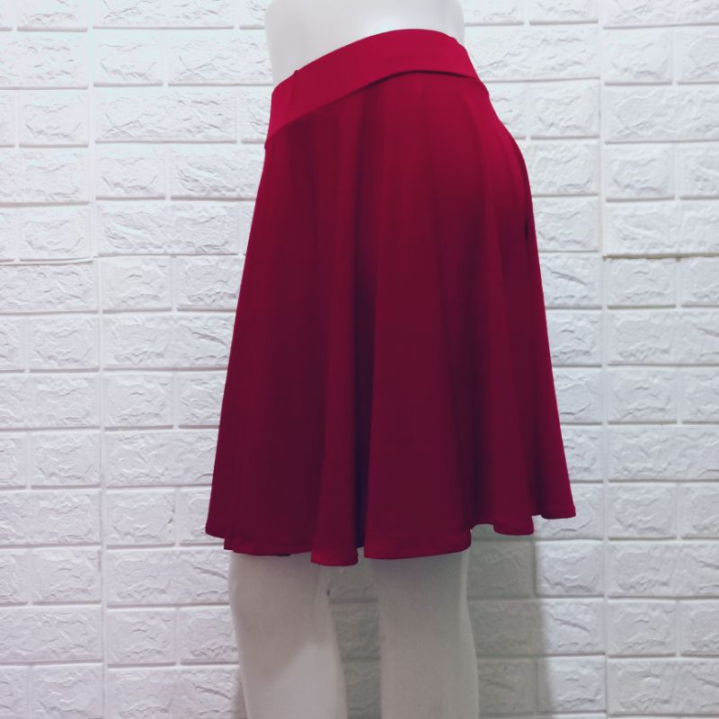 Jual Rok Senam Mini Flare Jumbo Jersey Premium Panjang Rok 47cm ...