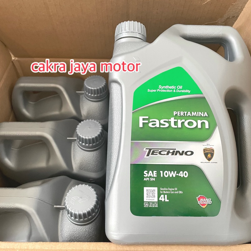 Jual 1 DUS = 6 BOTOL Oli Fastron Techno 10W-40 4Liter | Shopee Indonesia
