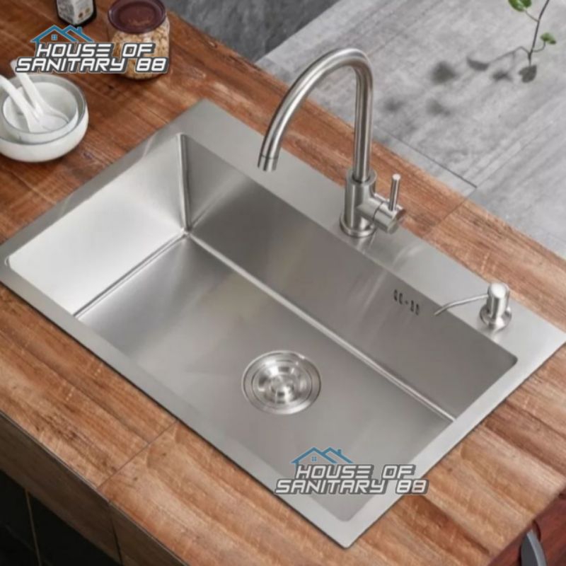 Jual Paket Lengkap Bak Cuci Piring INOBE 6045 Stainless / Kitchen sink ...