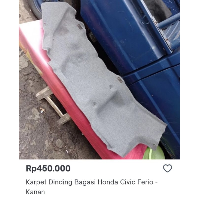 Jual karpet dinding bagasi honda civic, ferio-kanan | Shopee Indonesia