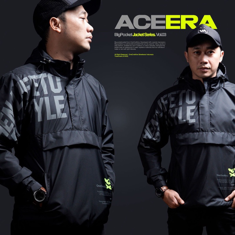 Jual JACKET ACEERA [V3] BIG POCKET BLACK SERIES | KSR ONEONENINE ...