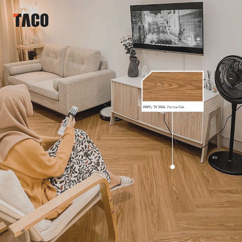 Jual Lantai Vinyl Motif Kayu TACO PERFORM 300 3mm | Shopee Indonesia