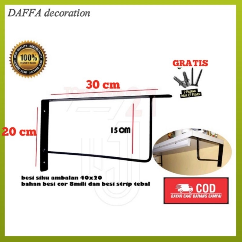 Jual Siku Besi Penyangga Rak Dinding Tempel | Shopee Indonesia
