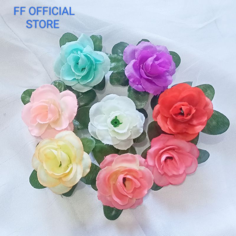 Jual Kepala Bunga Mawar Daun artificial hiasan mahar seserahan ...