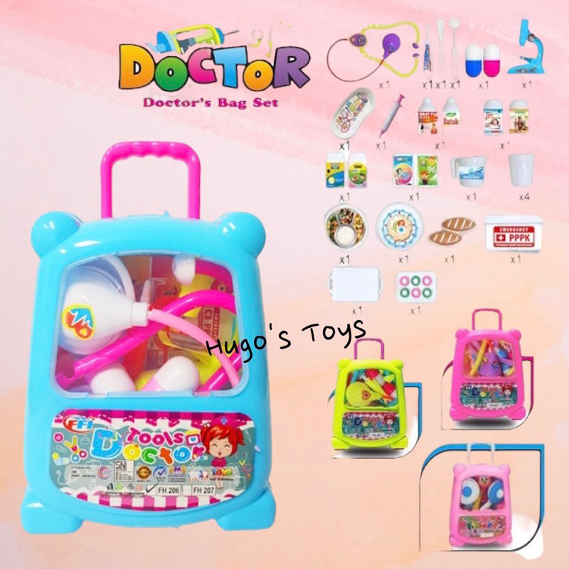 Jual mainan dokter dokteran tas koper roda premium | Shopee Indonesia