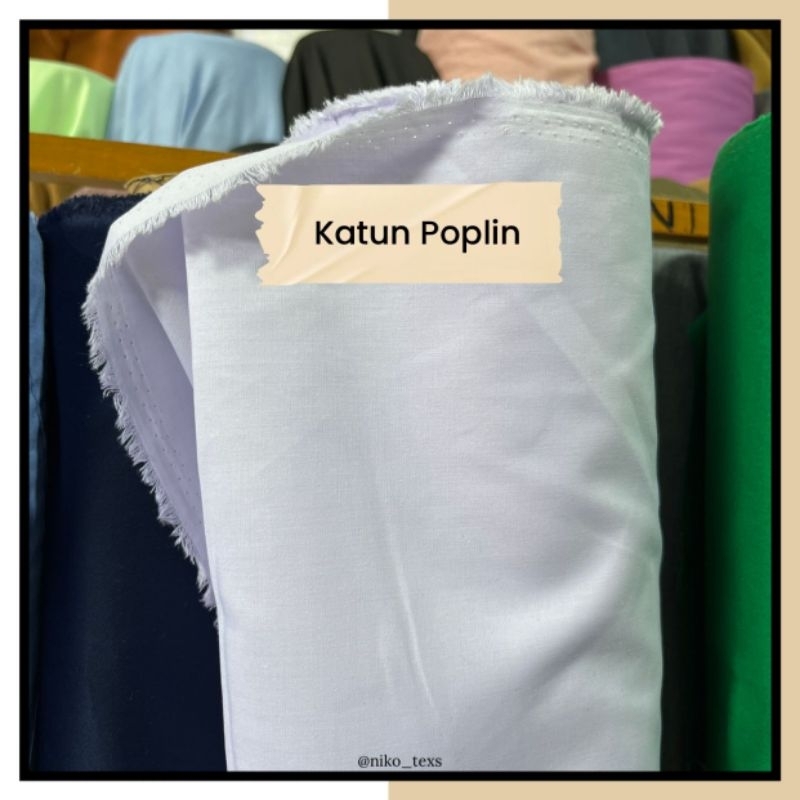 Jual Bahan Kain Katun Poplin Polos Garment / Cotton Poplin | Shopee ...