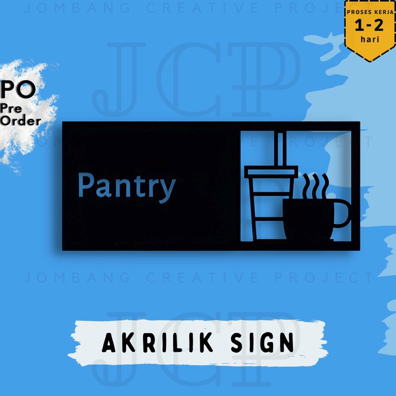 Jual Pantry Sign Akrilik Acrylic Sign Ruang Pantry Modern | Shopee ...