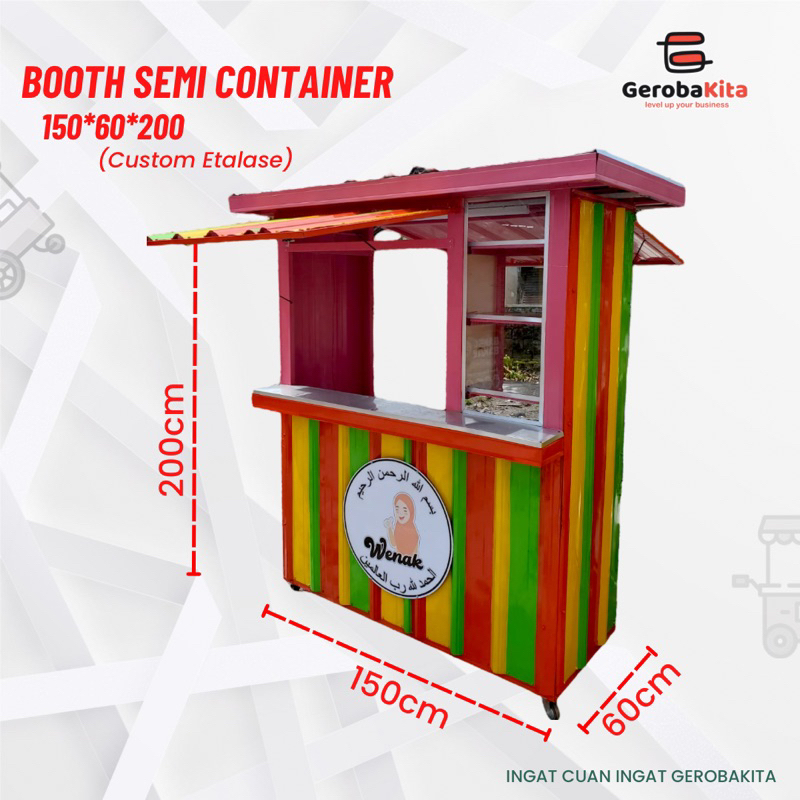 Jual Booth Semi Container dengan etalase kaca | Shopee Indonesia