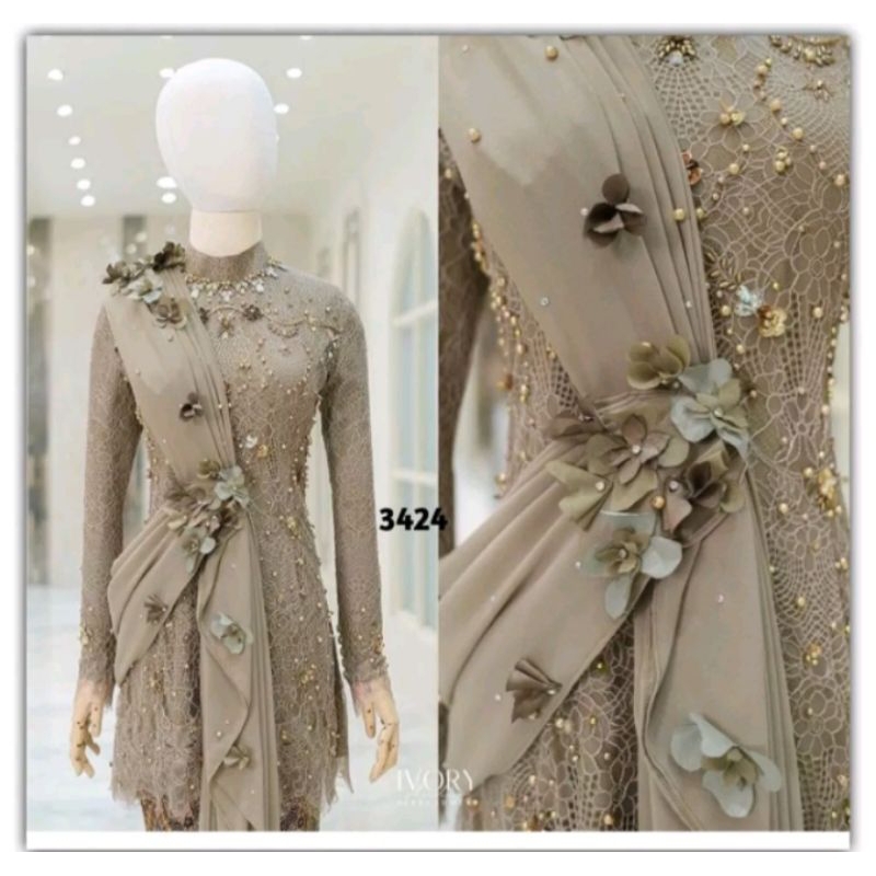 Jual TERMURAH selendang 3424 variasi selendang selempang hiasan kebaya ...