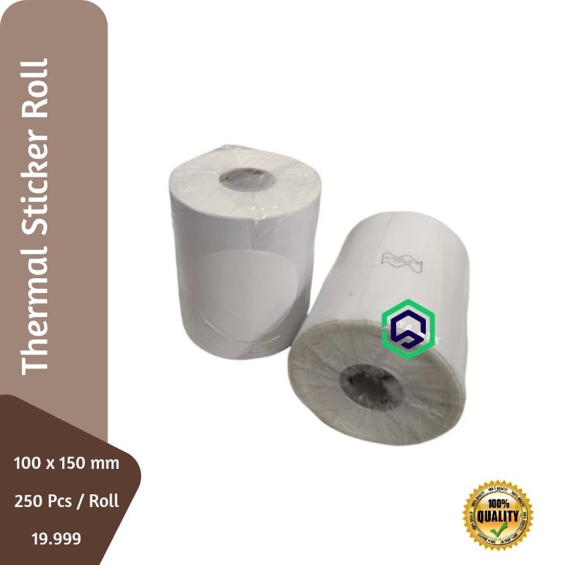 Jual Label Barcode Kertas Sticker Thermal Resi 100 x 150 mm 250 Lembar | Shopee Indonesia