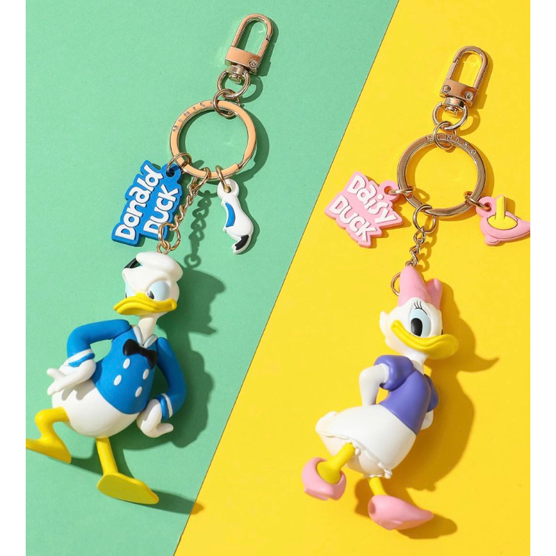 Jual mickey mouse collection 2.0 donald duck 3D key chain miniso ...