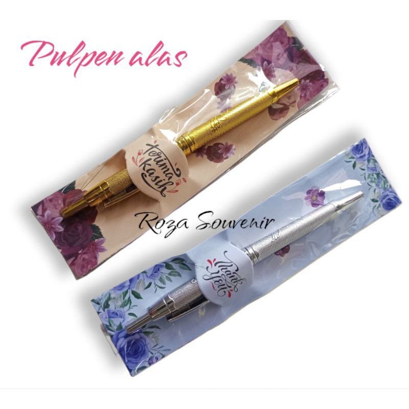 Jual TERMURAH 100 PCS SOUVENIR PERNIKAHAN PULPEN EMAS KEMAS ALAS SHABY ...