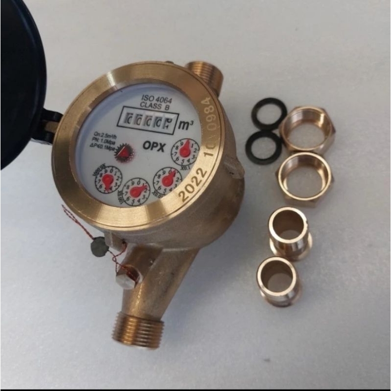 Jual water meter watermeter meteran air 1/2"inchi- full kuningan ...