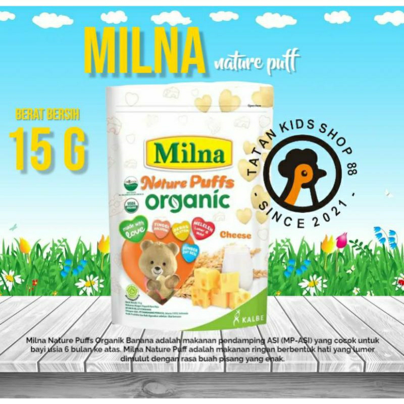 Jual Milna Nature Puff Organic Pouch 15gr Biskuit Sereal Makanan Bayi ...