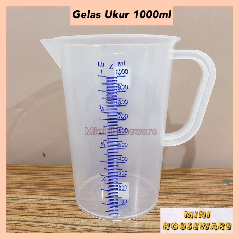 Jual Gelas Ukur 1000ml / Gelas Ukur 1 Liter / Takaran Plastik 1000ml Green Leaf 1831 | Shopee ...