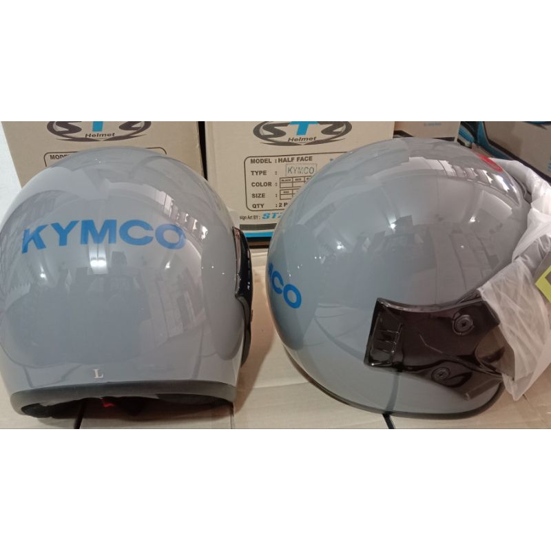 Jual Helm Kymco Original warna Modern grey | Shopee Indonesia