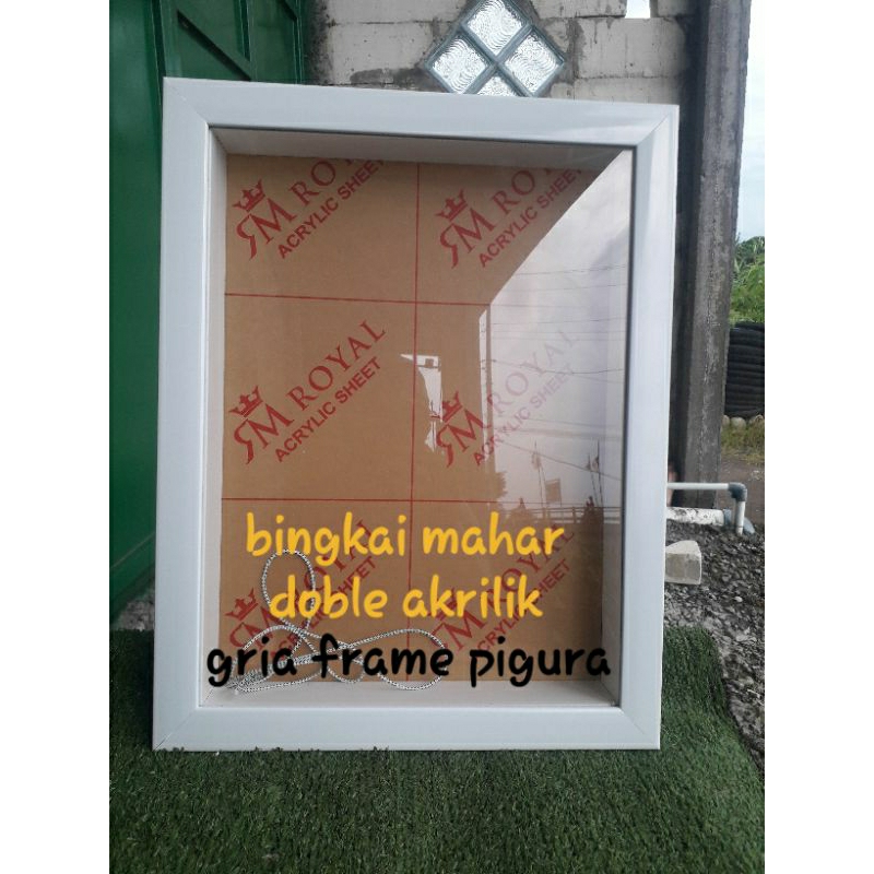 Jual PROMO Bingkai mahar doble akrilik 30x40x5 | Shopee Indonesia