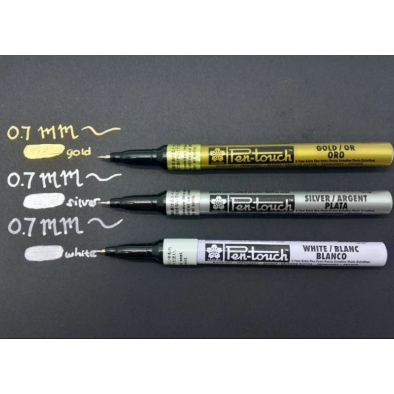 Jual SPIDOL SAKURA PEN TOUCH 0.7 MM PERMANENT PAINT MARKER # GOLD ...