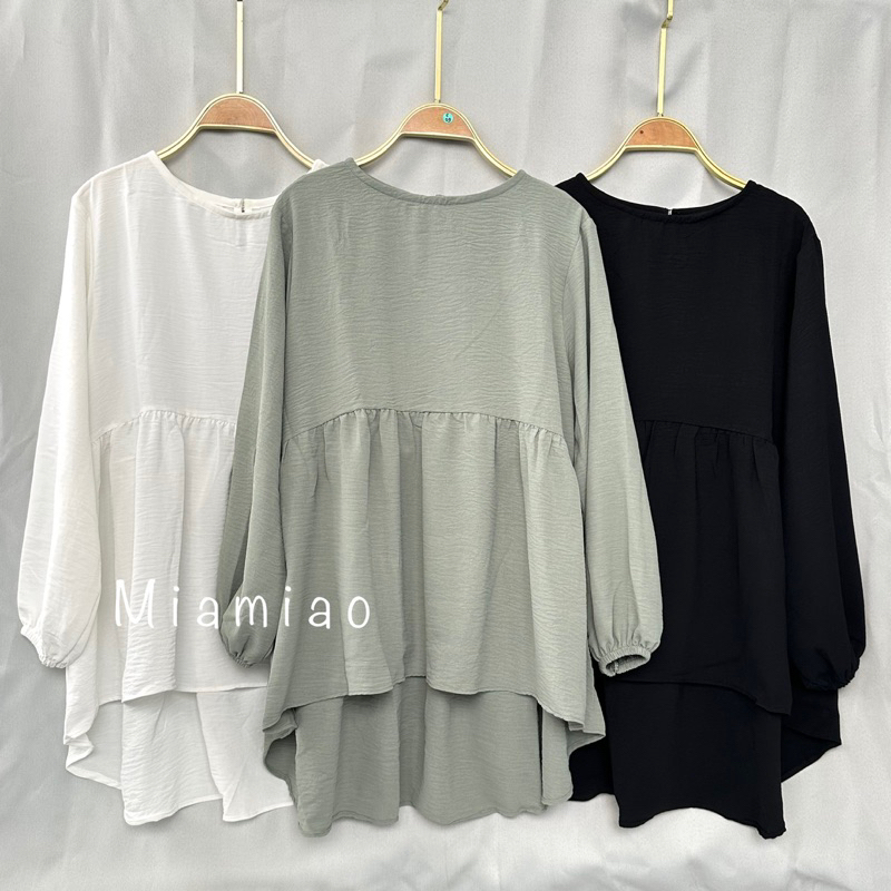Jual Blouse Crinkle premium / Atasan Blouse Wanita Lengan Panjang ...