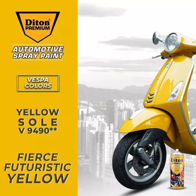 Jual DITON PREMIUM V 9490 YELLOW SOLE CAT SEMPROT SPRAY PAINT WARNA ...