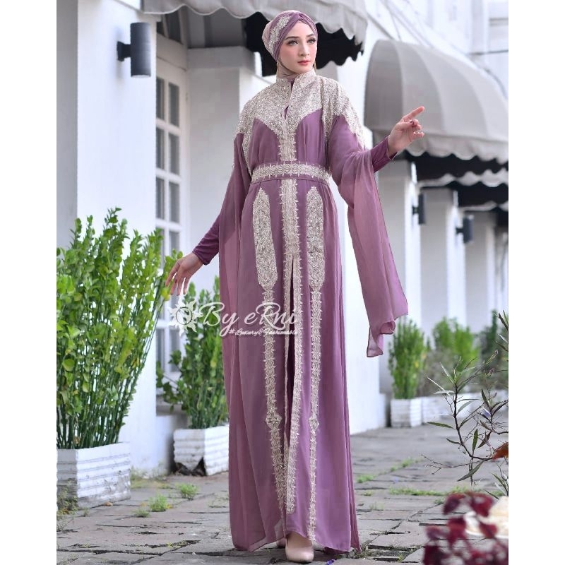 Jual BY ERNI KAFTAN TERBARU KAFTAN LEBARAN MEERA BYERNI (GRATIS INNER ...